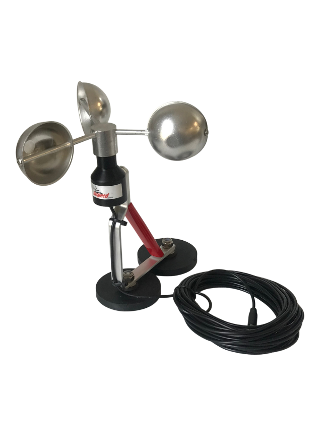 Inspeed Portable Mag Mount 3-Cup Anemometer | Wind Speed Measurement