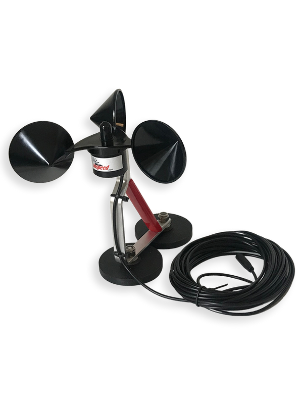 Inspeed Portable Mag Mount 3-Cup Anemometer | Wind Speed Measurement
