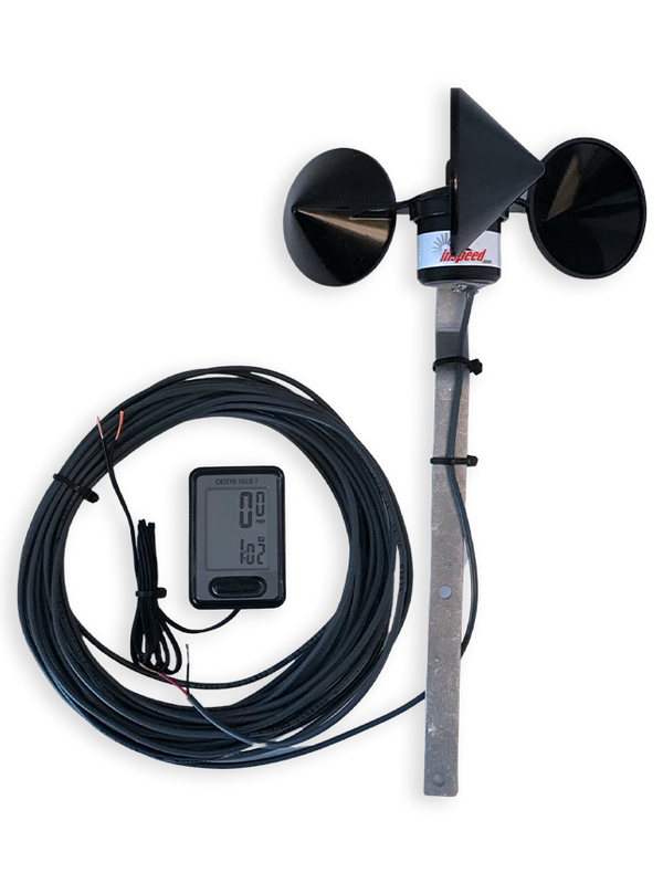 Inspeed Pole Mount 3-Cup Anemometer | Wind Speed Measurement